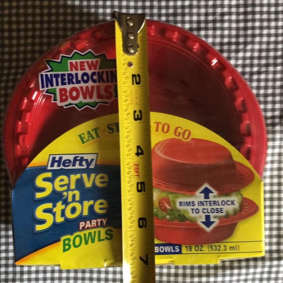 Hefty | Dining | 2 Packs Of 22 Hefty Serve N Store 8 Oz Red Bowls ...